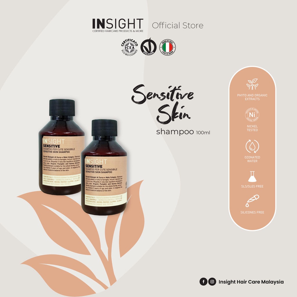 Insight Sensitive Skin Hair Shampoo for Sensitive Scalp (100ml ...