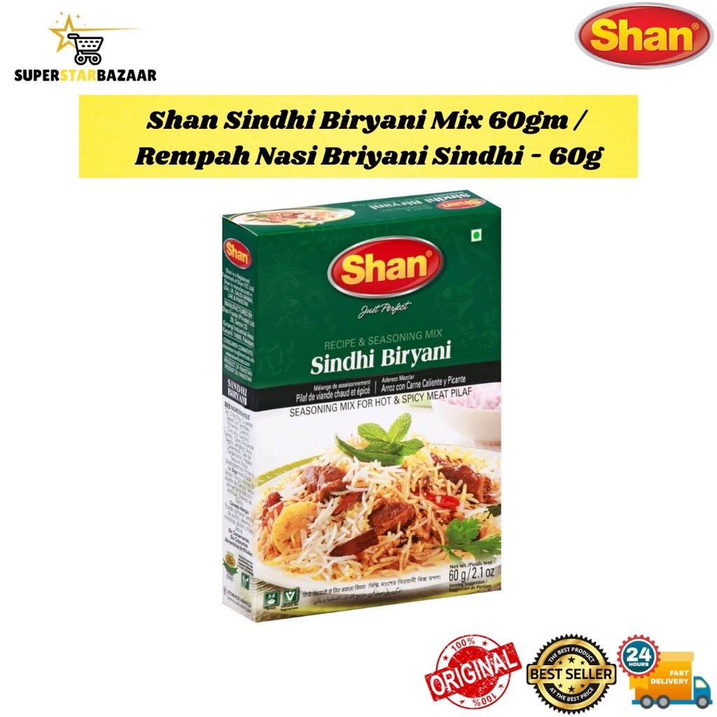 Shan Sindhi Biryani Mix 60gm / Rempah Nasi Briyani Sindhi 60g | Shopee ...