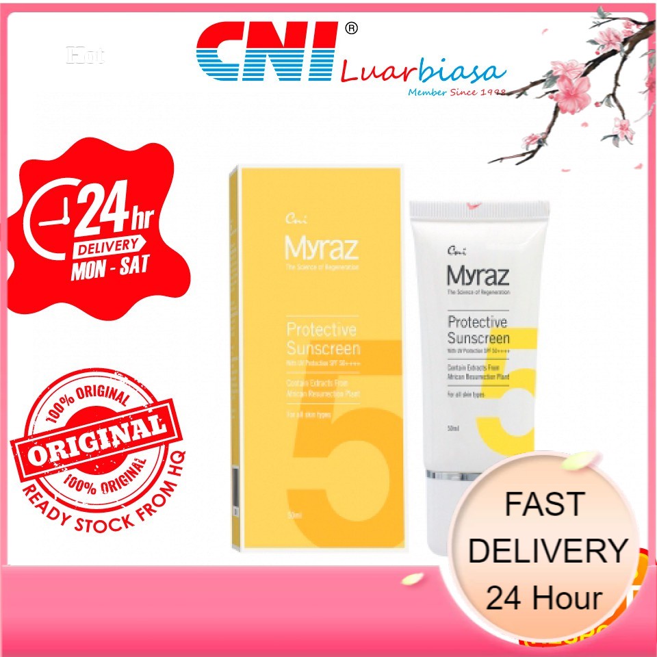 CNI Myraz Protective Sunscreen SPF50 5 - Non-sticky, Non-greasy ...