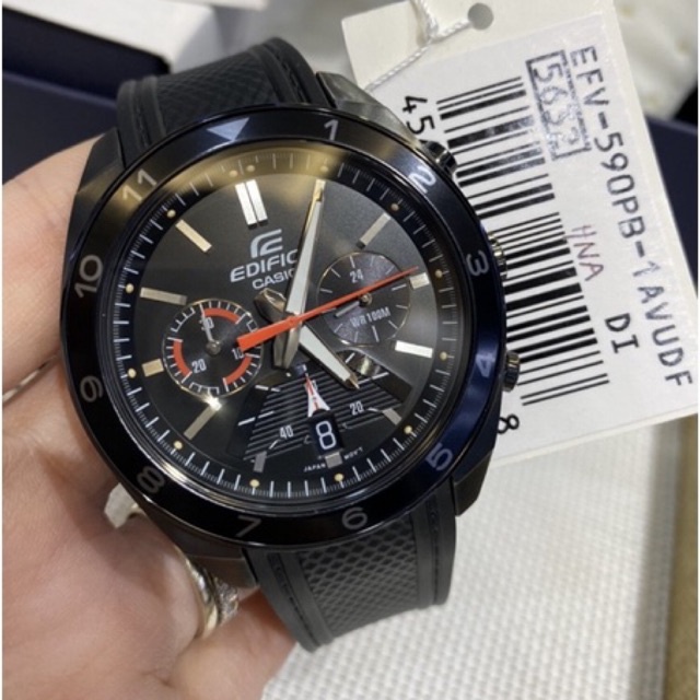 [CASIO EDIFICE] CASIO EDIFICE WITH RUBBER BAND MEN WATCH EFV-590PB-1AV ...