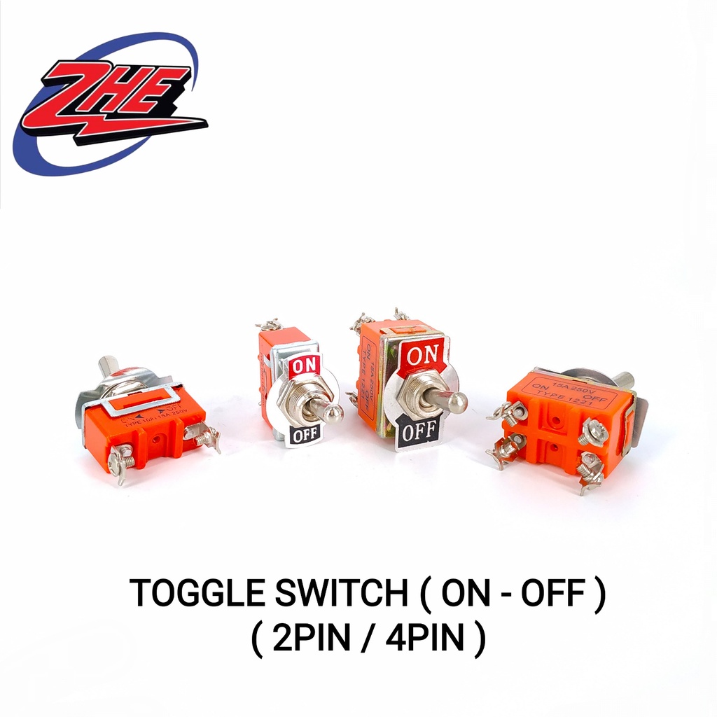 ON-OFF/ 2 or 4 Pin 15A 250VAC Toggle Switch (1001100/1104) | Shopee ...
