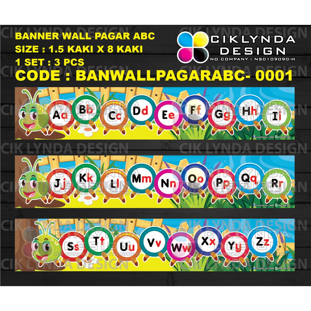 PRE-ORDER - BANNER WALL PAGAR ABC - PRASEKOLAH | Shopee Malaysia