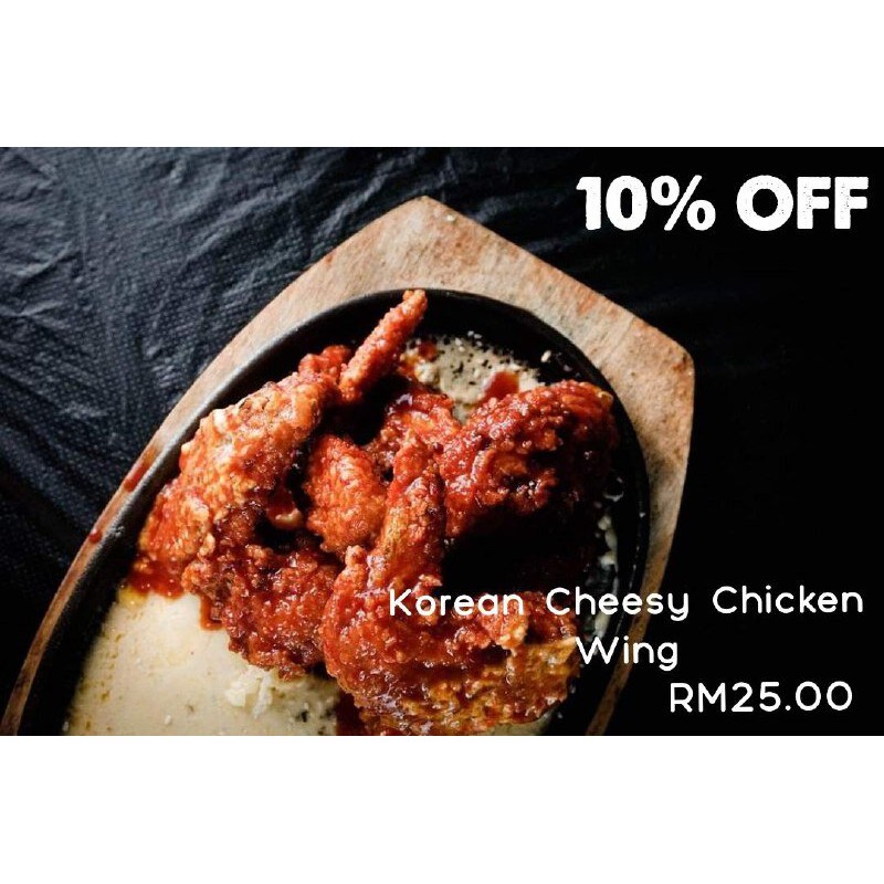 READY STOCK KOREAN CHEESY CHICKEN WING HILLVIEW CAFE 10% OFF E-VOUCHER ...