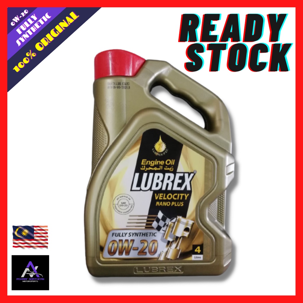LUBREX 0W-20 Engine Oil Fully Synthetic Velocity Nano Plus 4L PERCUMA ...
