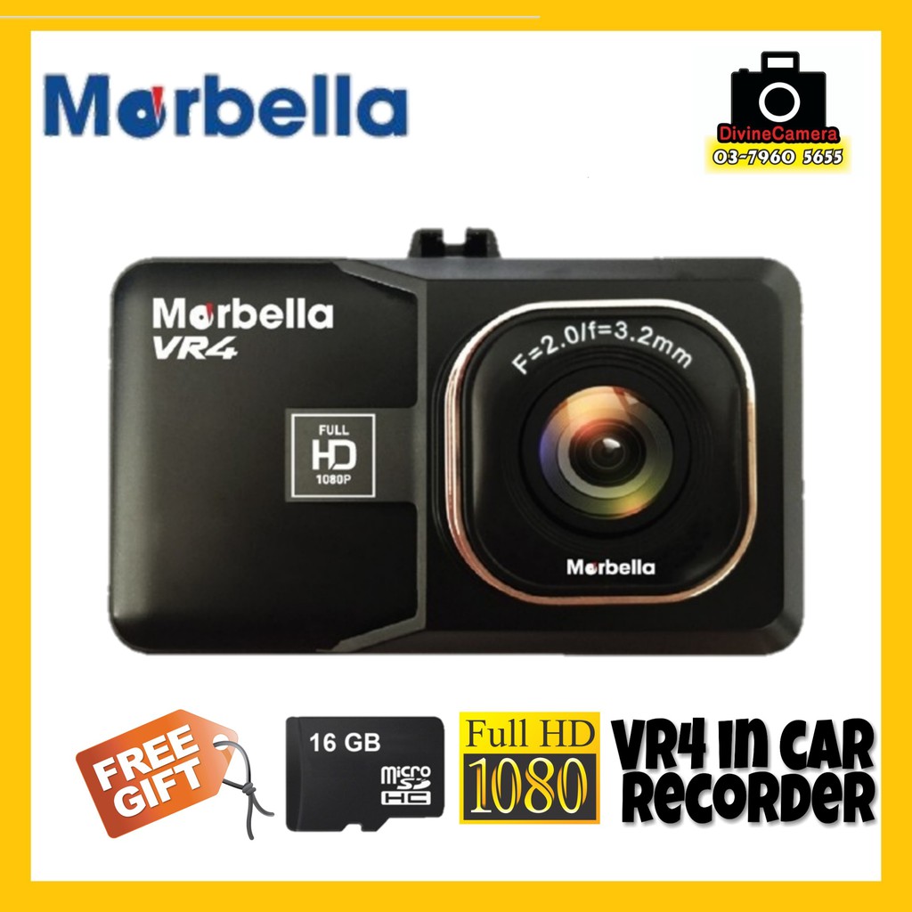 Marbella VR4 1080 Full HD In Car Recorder with Gravity Sensor | Shopee ...