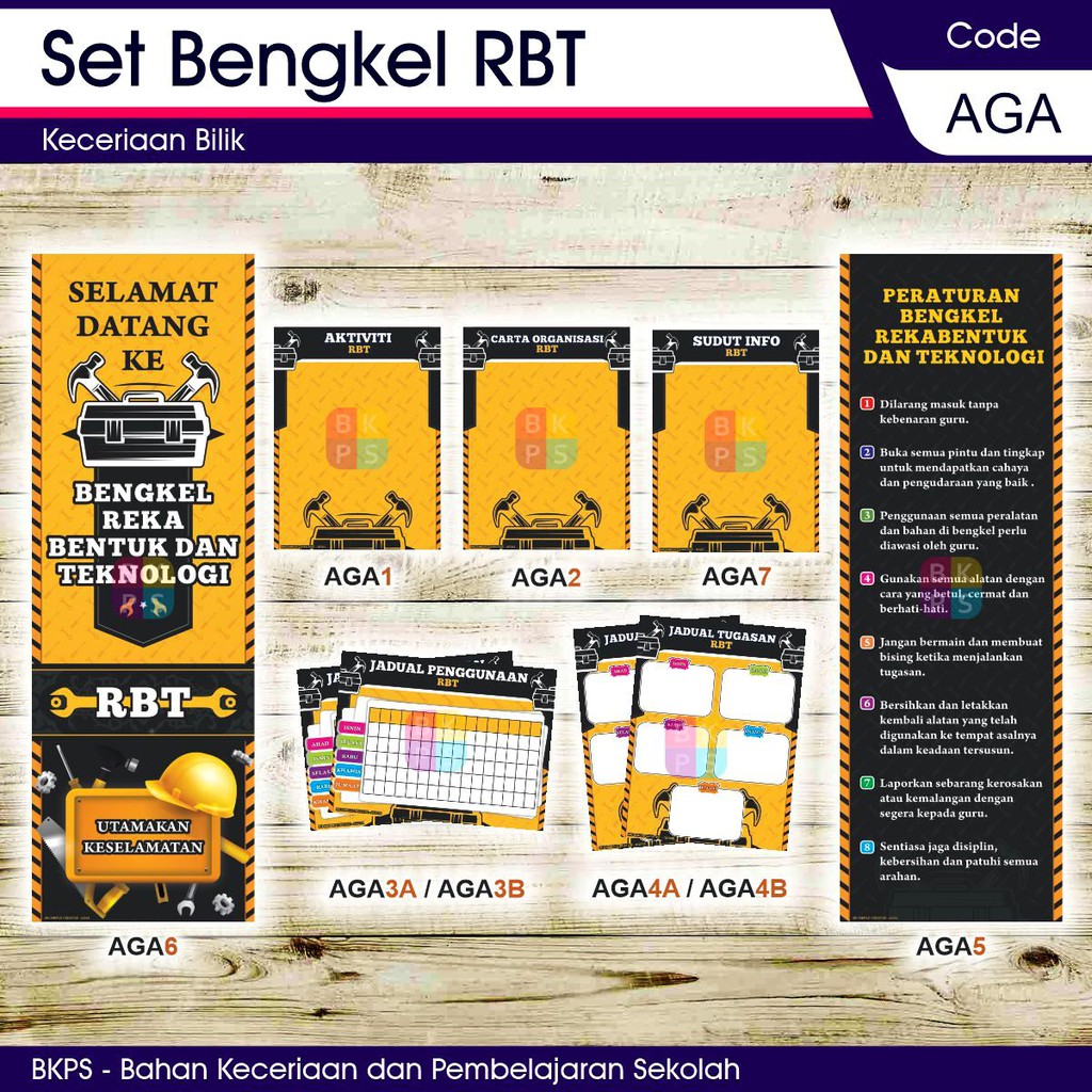 Set Banner Bengkel RBT ( Reka Bentuk Dan Teknologi ) - AGA | Shopee Malaysia