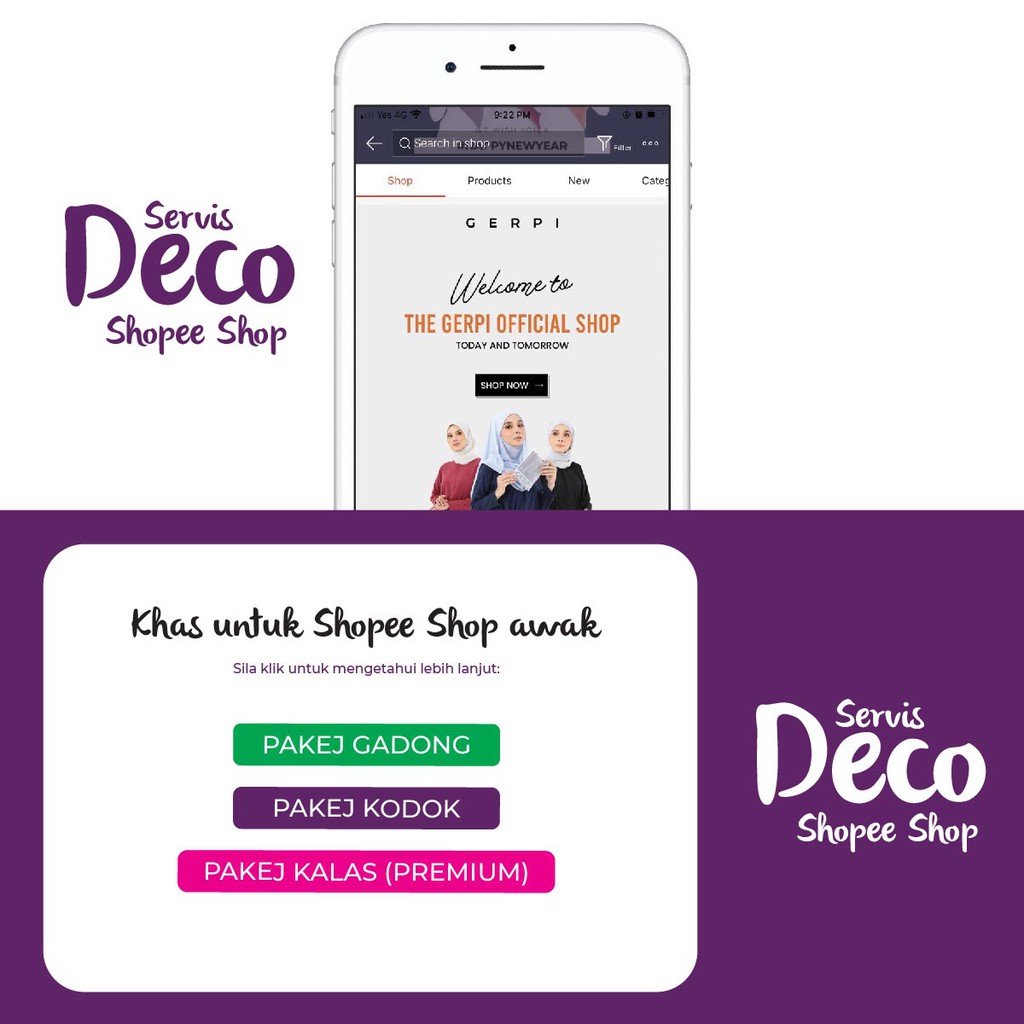 Usda Media Servis Design Shopee Shop | Shopee Malaysia