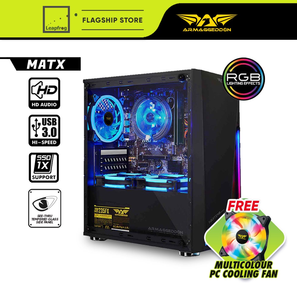Armaggeddon Nimitz N5 Micro ATX Gaming PC Case | RGB Lighting Effect ...