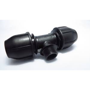 HDPE FITTINGS Poly Male Tee, PP Poly Water Connection Fitting 20mm 25mm 32mm 1/2" 3/4" 1 ...