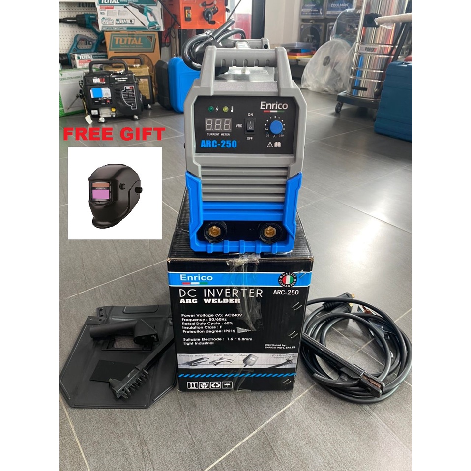 ENRICO ARC-250 IGBT DC INVERTER WELDING MACHINE C/W STD.ACC FREE 1 X ...