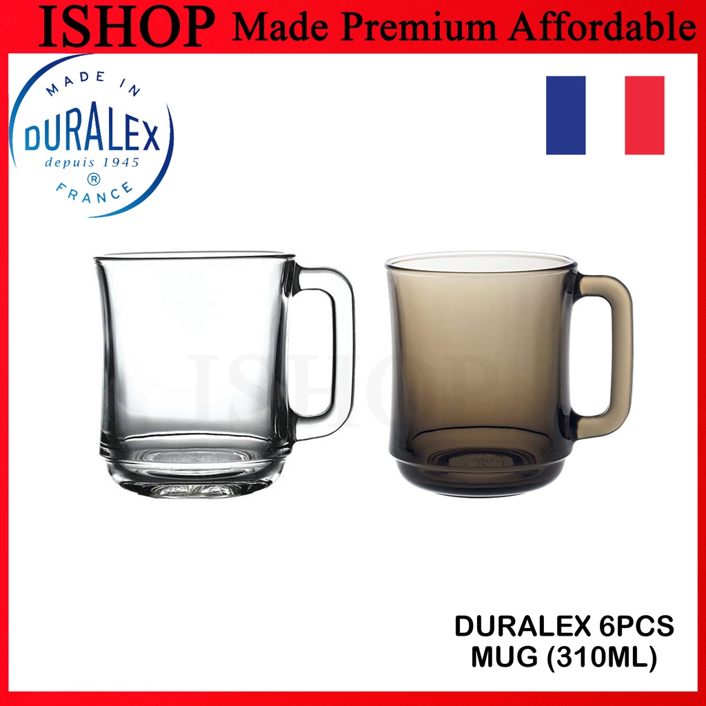 Duralex Versailles 6pcs 10 7/8oz (310ml) Mug/ Duralex Mug/Cawan Duralex ...