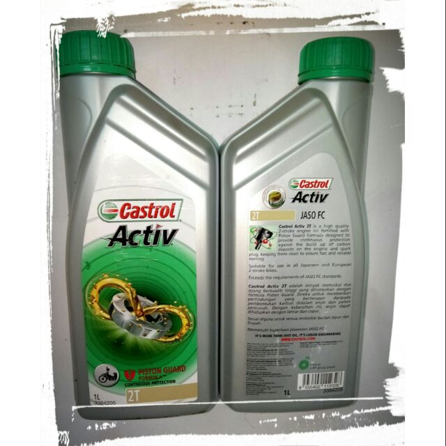 2 BOTTLE X CASTRO activ 2t JASO FC - PISTON GUARD FORMULA | Shopee Malaysia