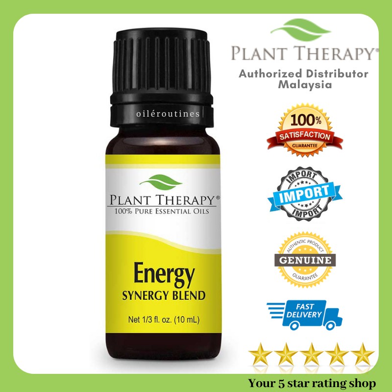 PLANT THERAPY Energy Synergy Essential Oil Blend 10ml Aromatherapy ...