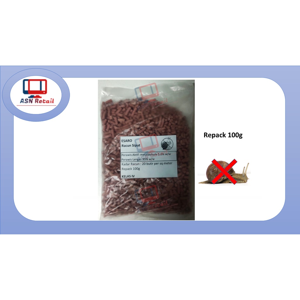 Repack 100g Esaro Snail Chemical Poison Killer Racun Siput Babi Snail ...