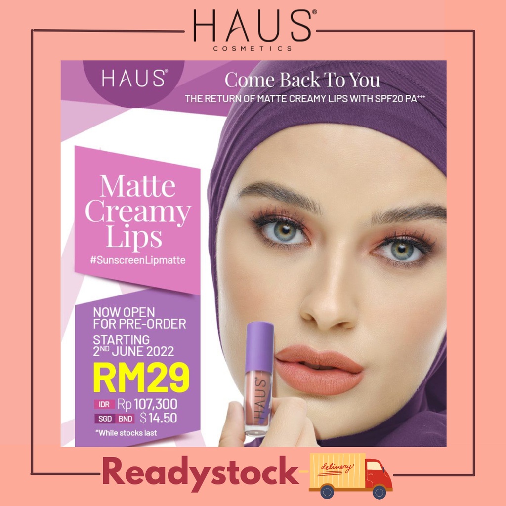 HAUS Matte Creamy Lips - Lipmatte Sunscreen | Shopee Malaysia