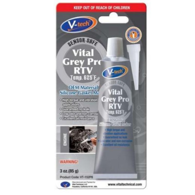 V-TECH VT-152 RTV GASKET MAKER VITAL GREY PRO RTV GREY COLOUR 85gm ...