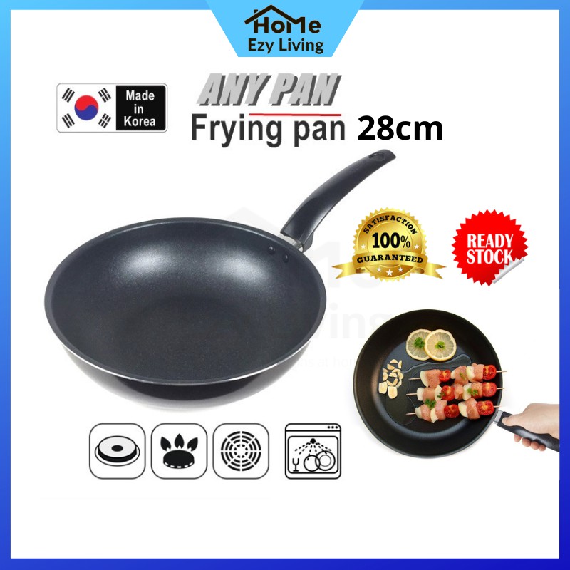 28cm Korea Standard Quality Stone Coating Frying Pan Wok Pan | Kuali ...
