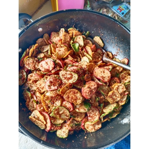 New!! Seblak Crackers Packaging kiloan extrapedas Orange Leaves 1kg ...