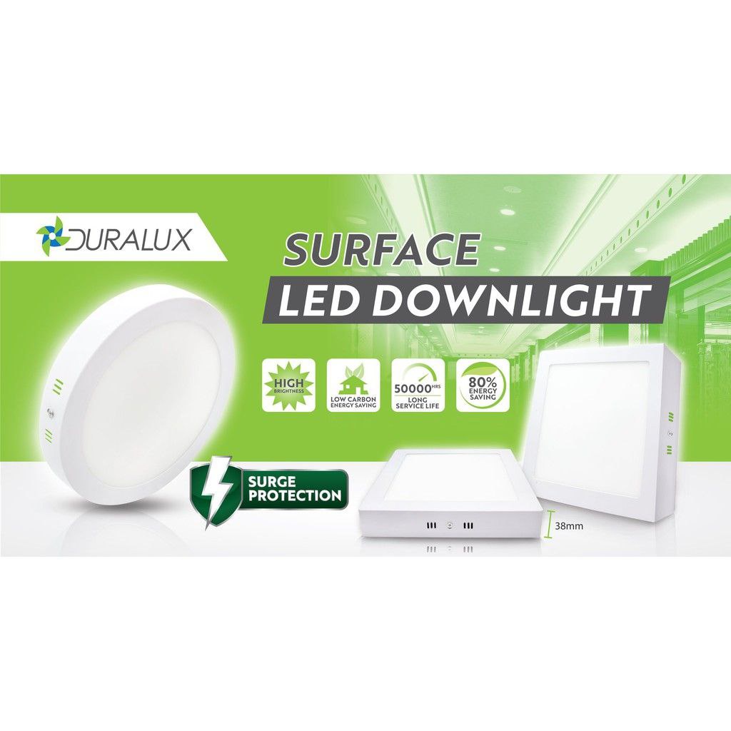 Duralux LED Surface Downlight 24W ( Round / Square ) | Shopee Malaysia