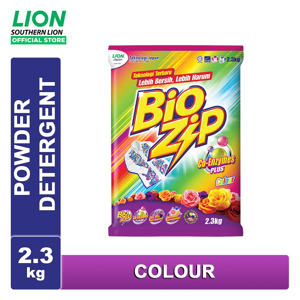 BIO ZIP Powder Laundry Detergent - Colour (2.3kg) | Shopee Malaysia