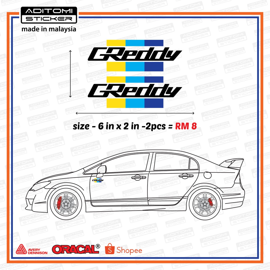 Greddy Color die cut sticker | Shopee Malaysia
