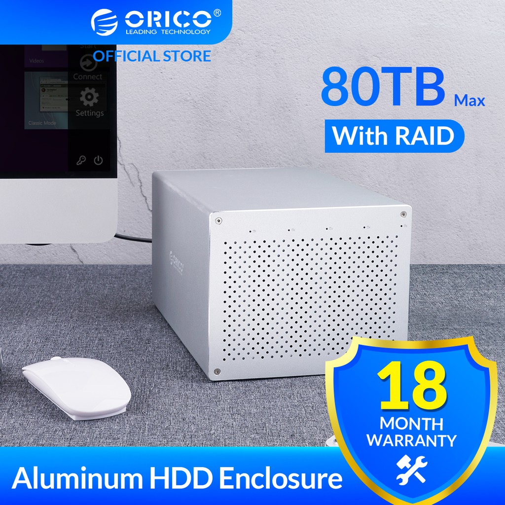 ORICO WS Series RAID 3.5'' USB3.0/Type C to SATA3.0 with RAID HDD Case Aluminum HDD Docking ...