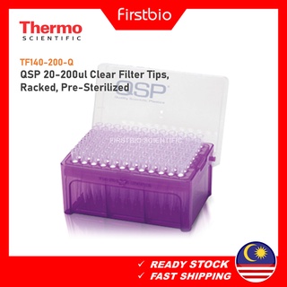 QSP 200uL Clear Filter Tips Universal Fit 20-200uL Racked and Sterile ...