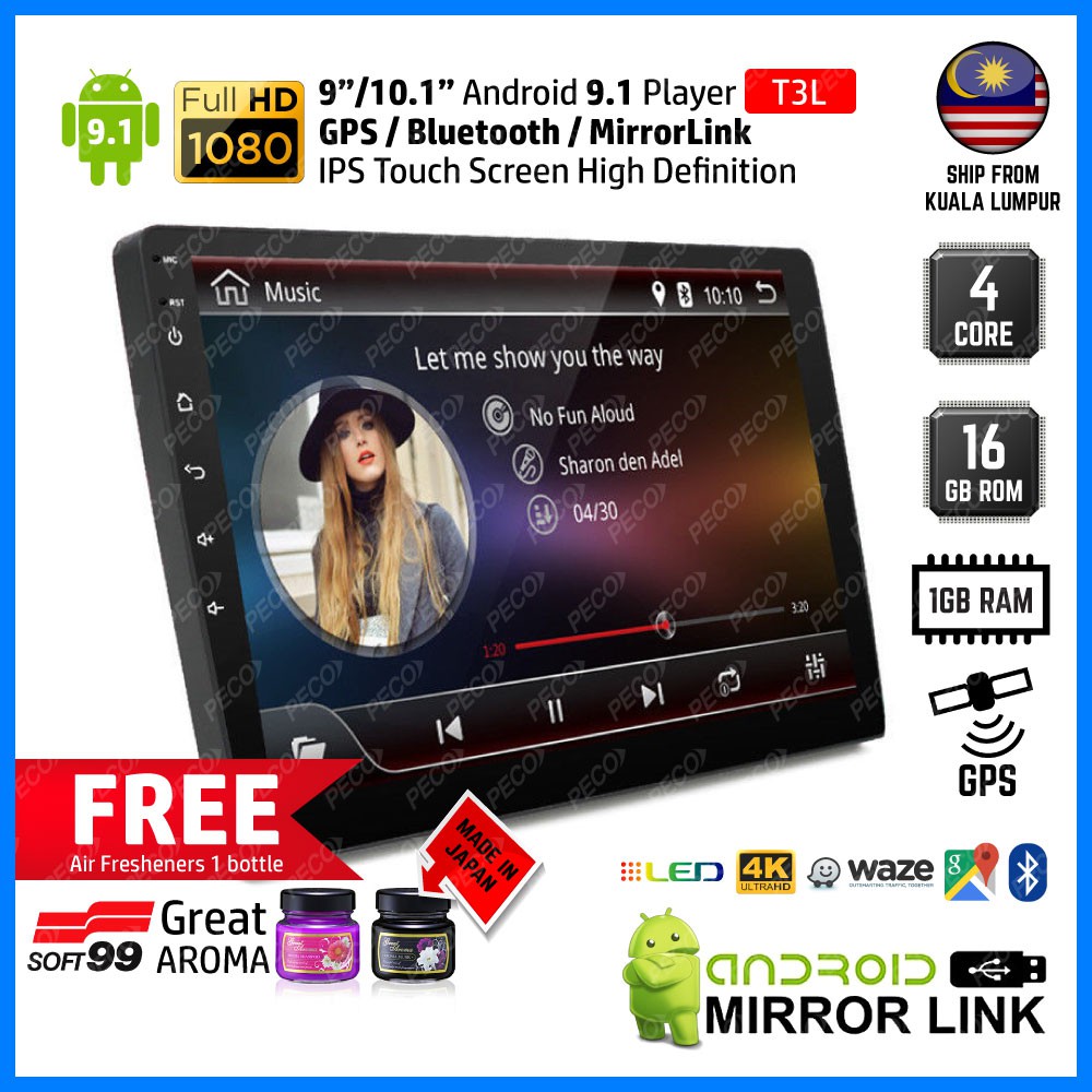 Car Player Android (T3L) 9” / 10.1” High Definition IPS Touch Screen ...