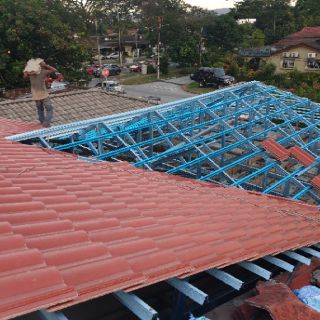 besi c channel c section dan batern roof truss kekuda besi bumbung atap ...