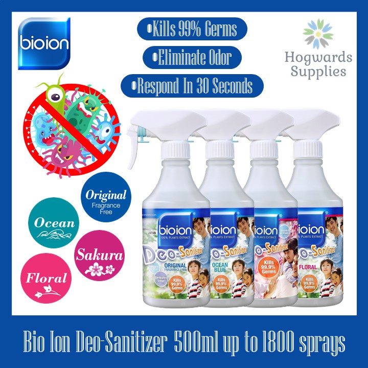 🔥Bio Ion💥 Deo Sanitizer Germ-Free Sanitiser Water Based 500ml | Shopee ...