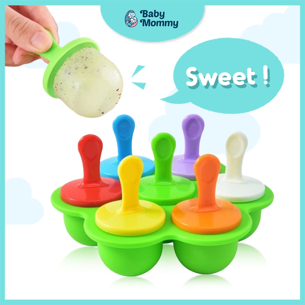 🇲🇾ReadyStock Silicone Ice Popsicle Mold Ice Pop Maker Mould Storage ...