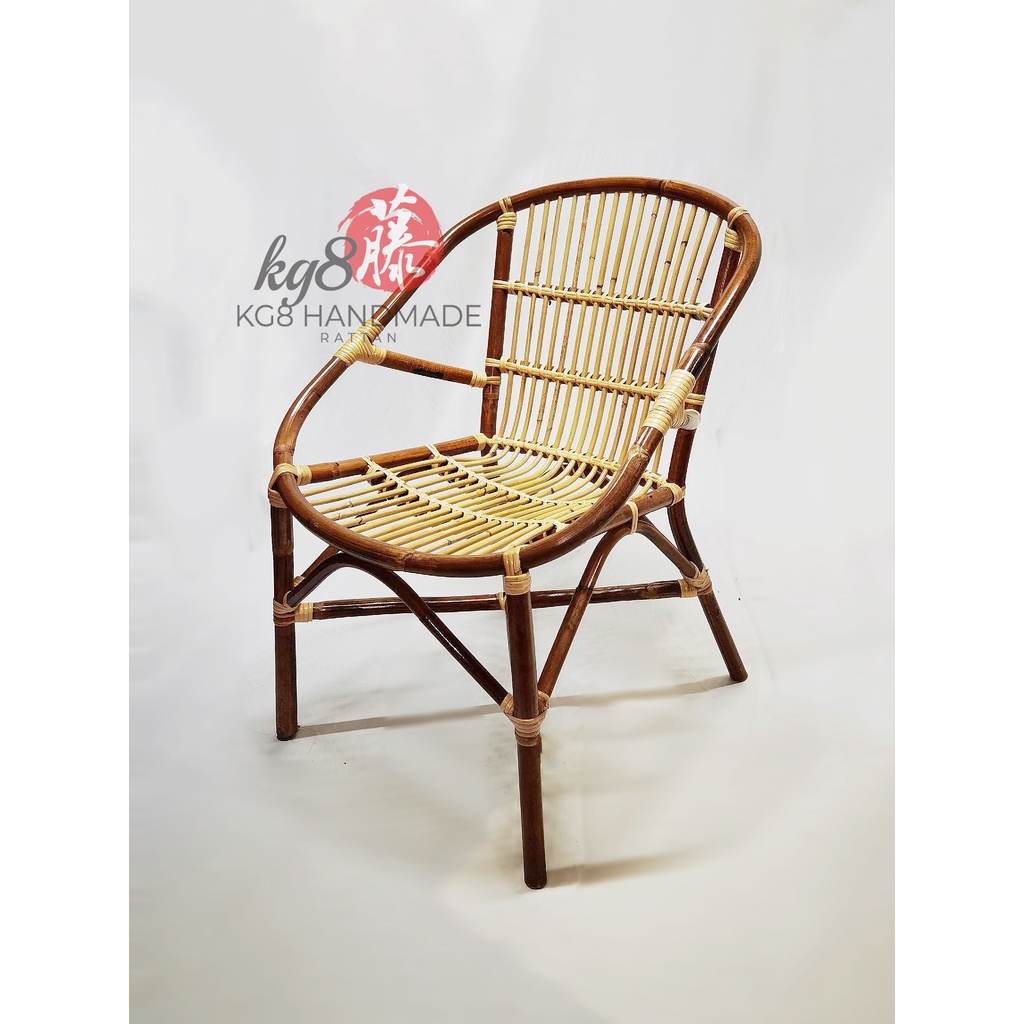 Kg8 Rattan: Middle Bucket Rattan Chair (Semambu Rattan) | Shopee Malaysia