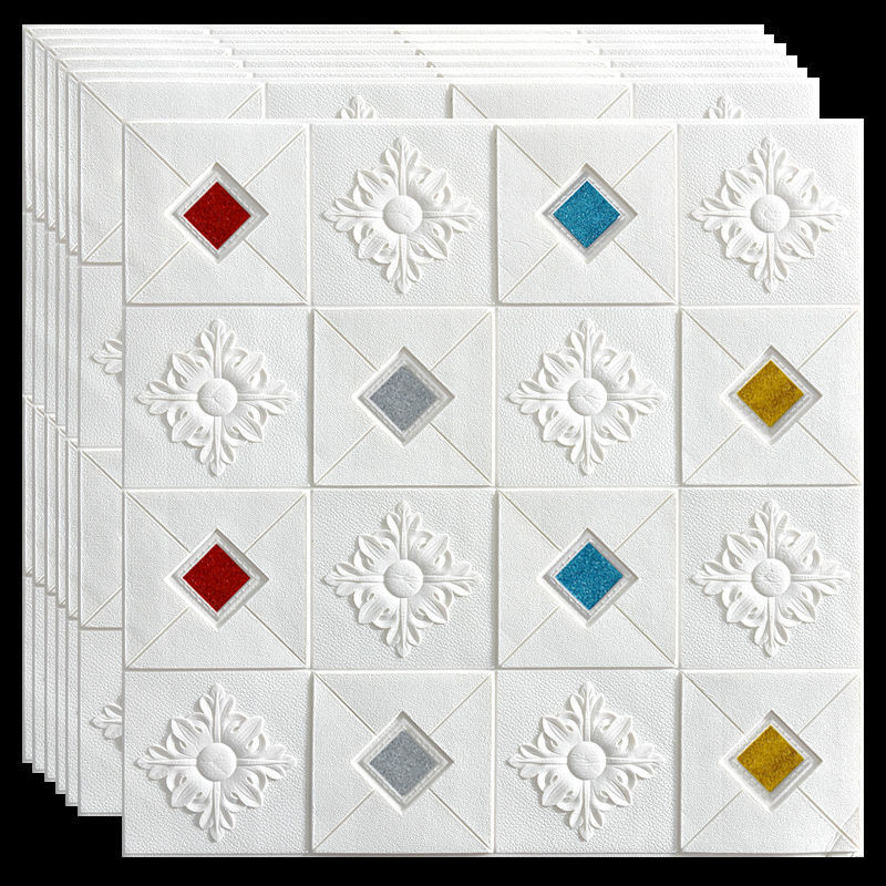 W1045 3D Ceiling Wall Stickers for Home Living Room Roof DIY PE Foam ...