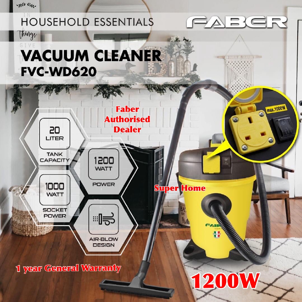 Faber Vacuum Cleaner Fvc Wd 620 Wet And Dry Heavy Duty Vacuum Cleaner 20l