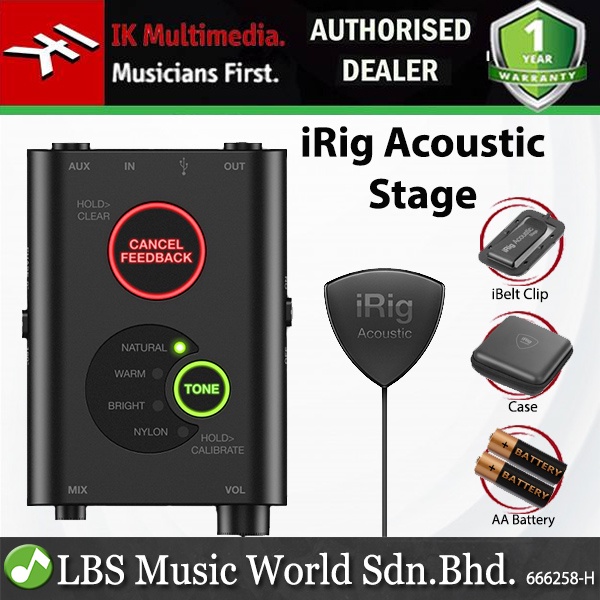 IK Multimedia iRig Acoustic Stage Mic Portable Digital Microphone ...