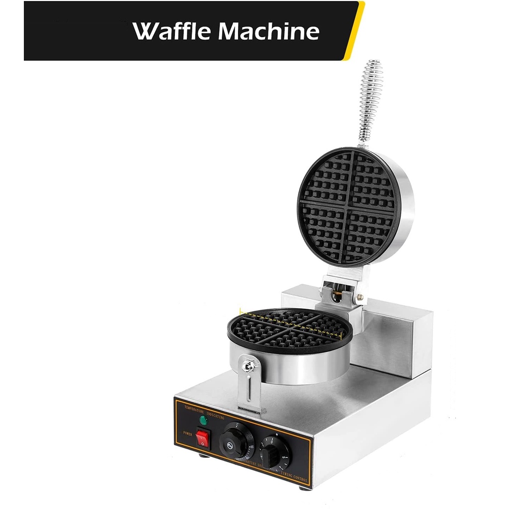 Single Double Stainless Steel Commercial Electric Waffle Machine ...