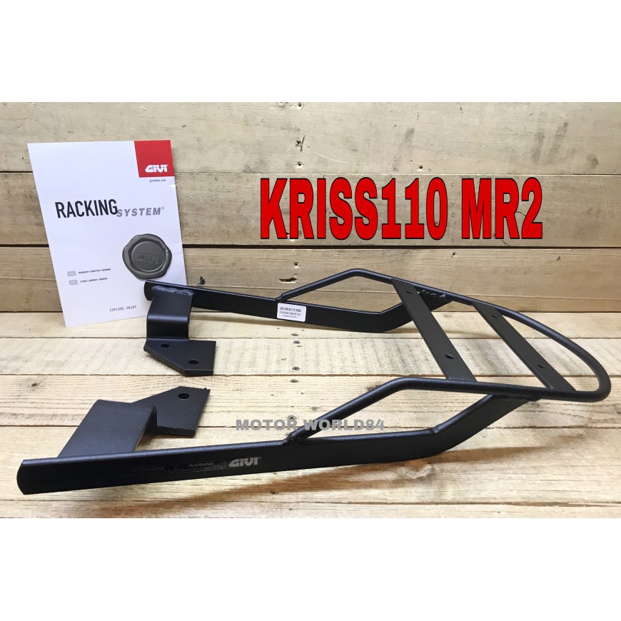 MODENAS KRISS 110 MR2 GIVI MONORACK ADVANCE BLACK GIVI 100% ORIGINAL ...
