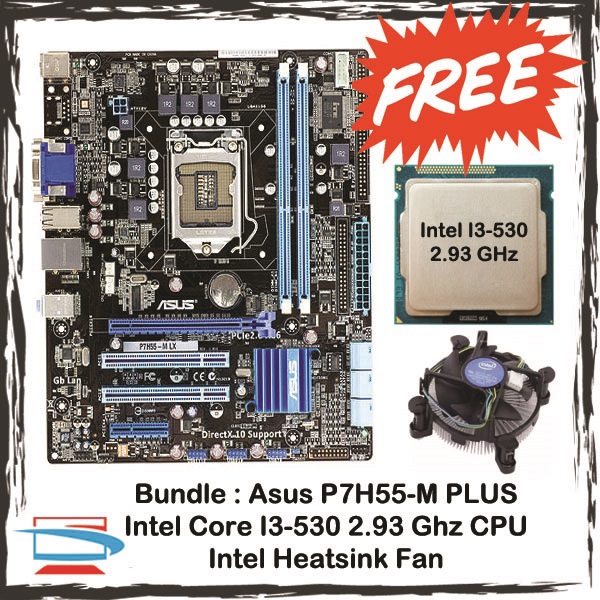 Bundle - Asus / Gigabyte H55 Mobo / Intel I3-530 I5-750 / Heatsink Fan ...