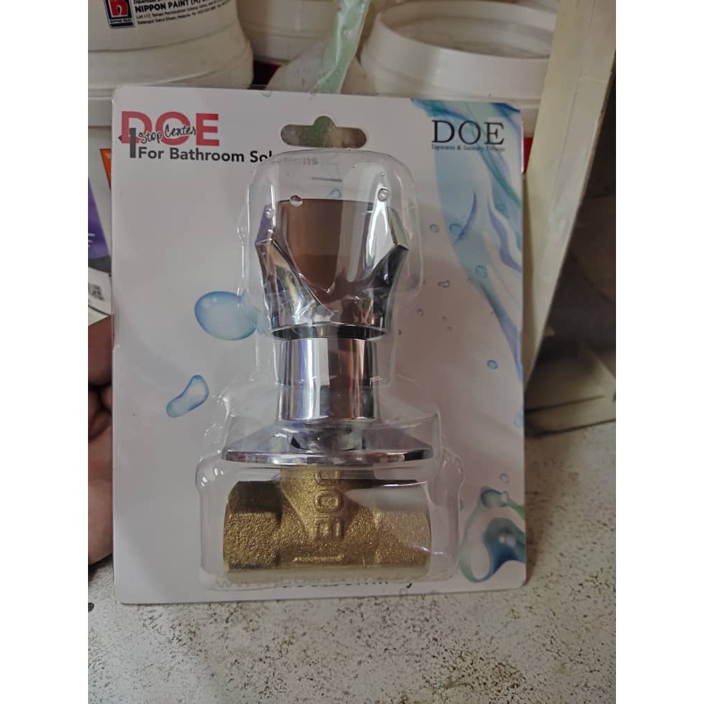 DOE DE60A 1/2" or 3/4" Shower Flange Stopcock c/w Arrowline Handle Tap ...