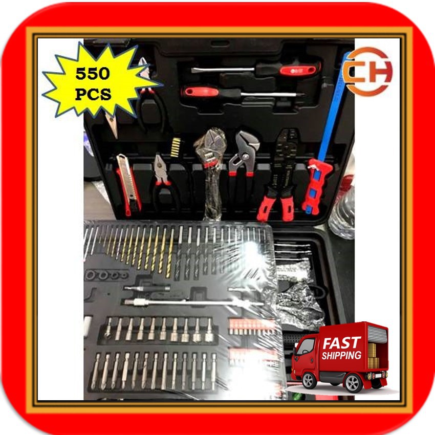 550 PIECE Multi-use Hand Carry Tool Kit Set (DIY Tool Set) | Shopee ...