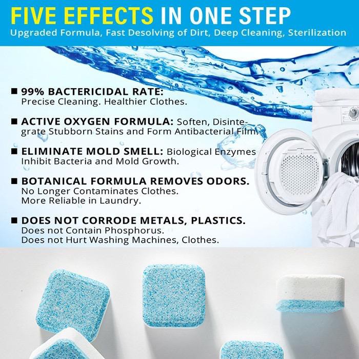 Washing Machine Cleaner Tablets / Cube Solid Washer Deep Cleaning ...