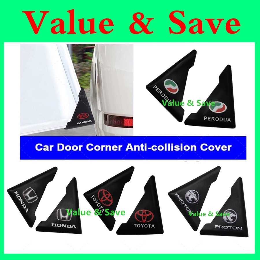 2 PCS/SET Car Door Corner Anti-collision Car Door Protection Bumper ...
