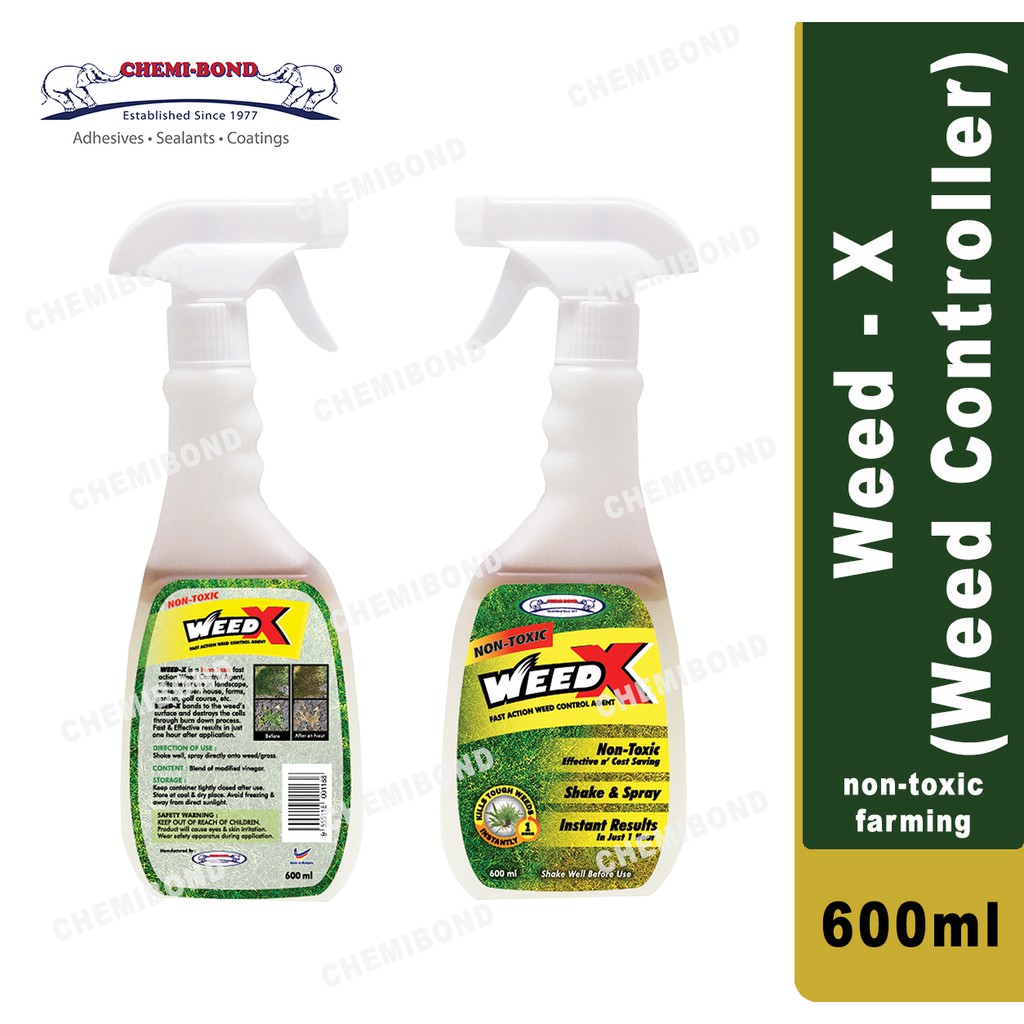 CHEMIBOND NON-TOXIC Weed Controller - Weed-X I Weed killer 600ml spray ...
