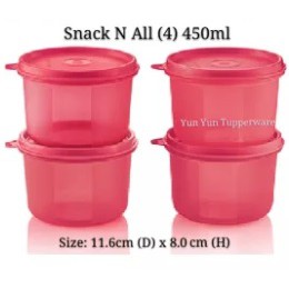 Tupperware Snack N All 450ml(4pcs ) | Shopee Malaysia