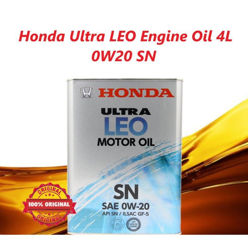 HONDA ENGINE OIL 0W20-4LITER 08217-99974 MADE IN JAPAN | Shopee Malaysia