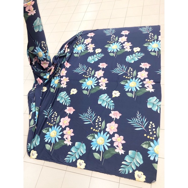 (KAIN SAHAJA) Kain Cotton Cadar Corak Bunga Bidang 92" / Floral Design ...