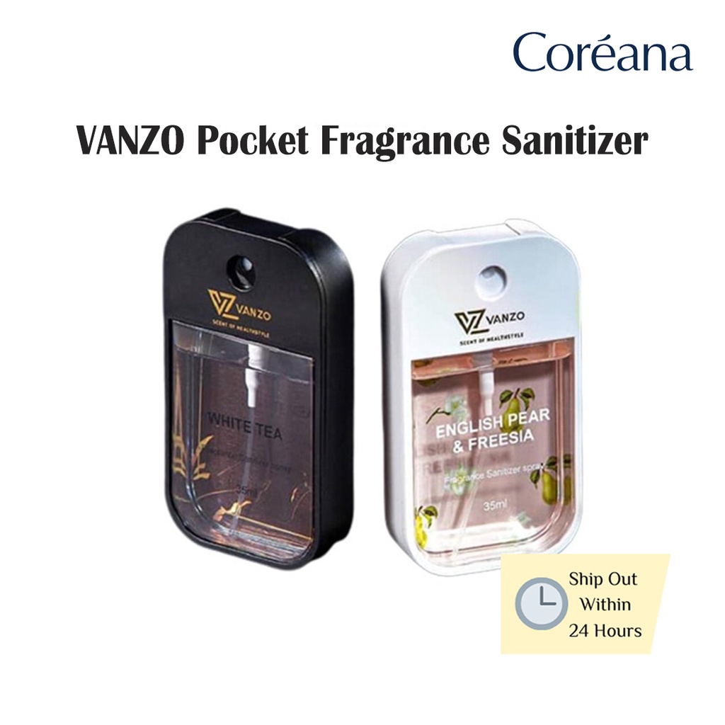 Vanzo Pocket Fragrance Sanitizer Spray English Pear & Freesia White Tea ...