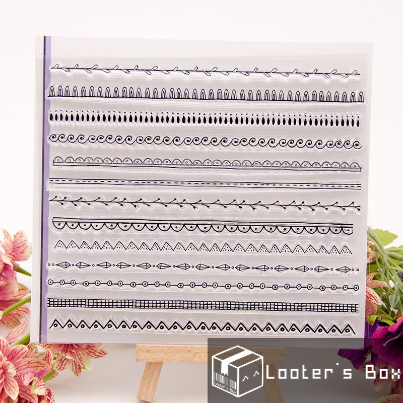 Floral Border Divider Transparent Scrapbooking Stamp (H2878) | Shopee ...