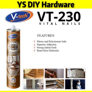 V-Tech Vital Nail Wood Glue VTECH VT-230 for Gam Wainscoting | Shopee ...