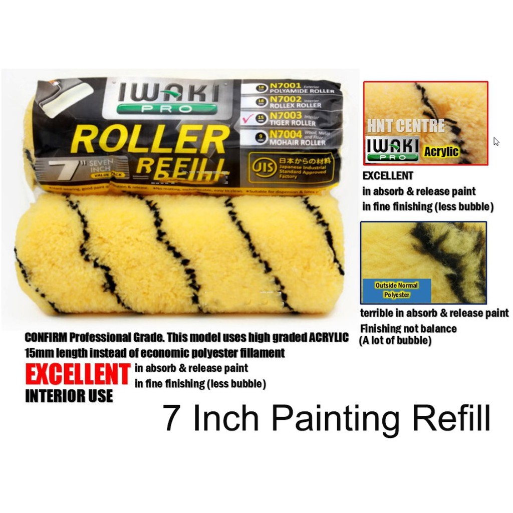 [ READY STOCK ] [ 1 UNIT ] 7 Inch Paint Roller Refill painting roller ...